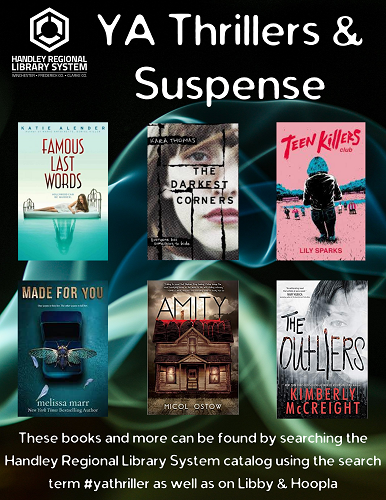 Teen Book Spotlight--Thrillers & Suspense!!! | Handley Regional Library ...