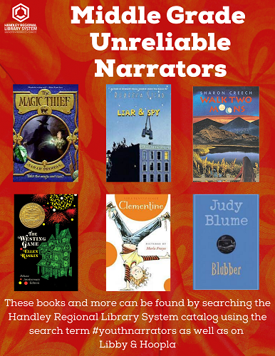 Middle Grade Book Spotlight--Unreliable Narrators!!! | Handley Regional ...