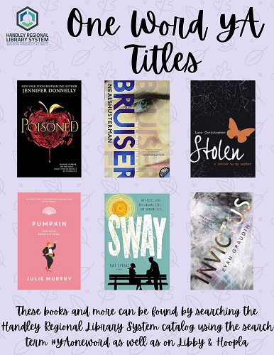 Teen Book Spotlight--One Word Titles!!! | Handley Regional Library System