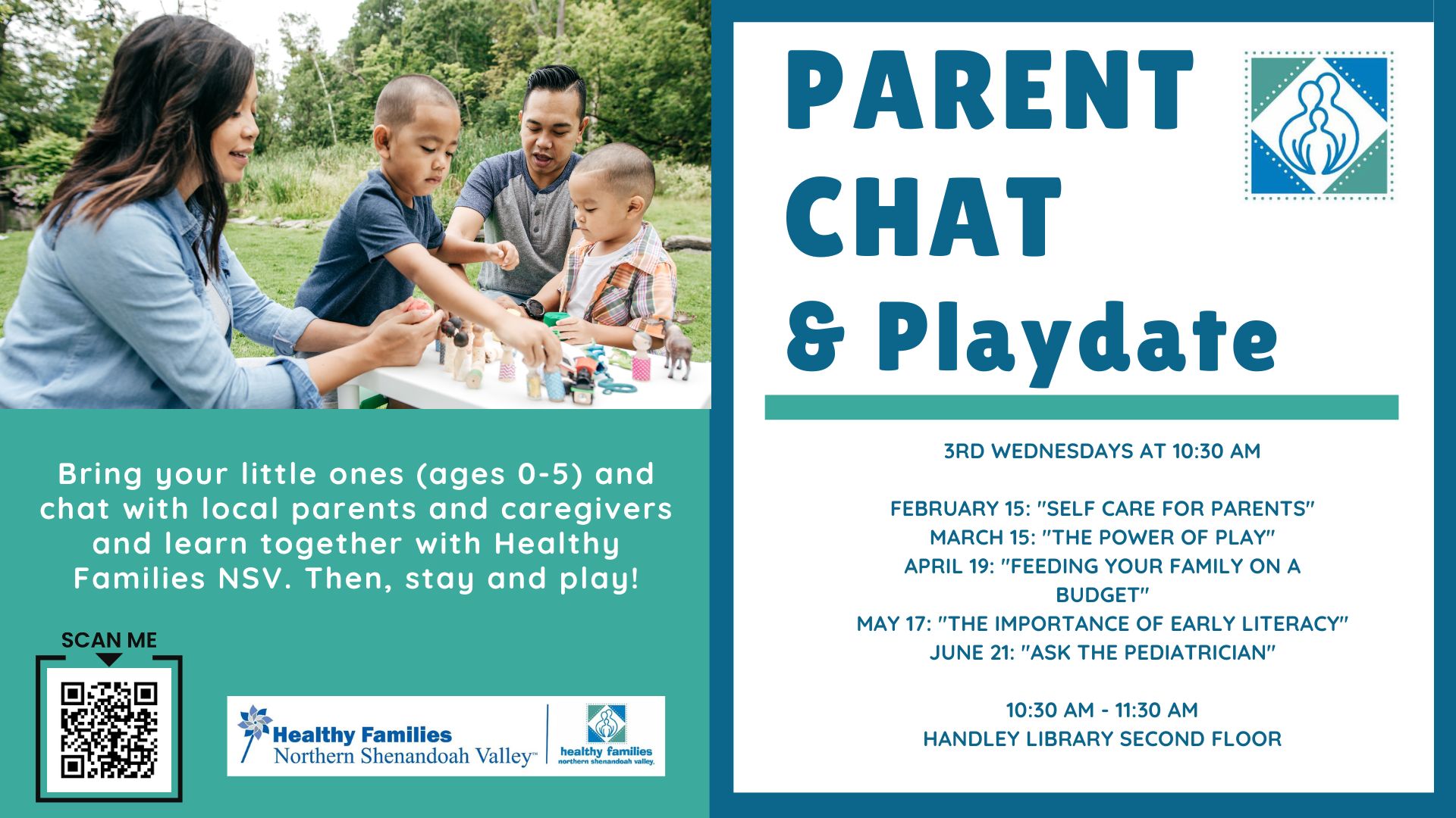 Parent Chat & Playdate | Handley Regional Library System