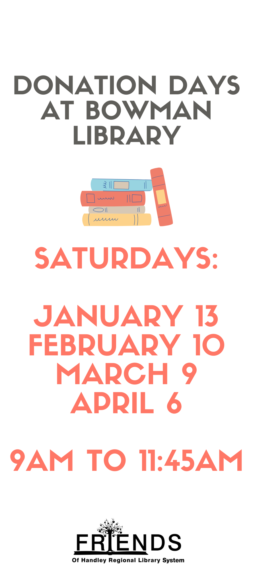 Donation Day-Book Donations Accepted | Handley Regional Library System